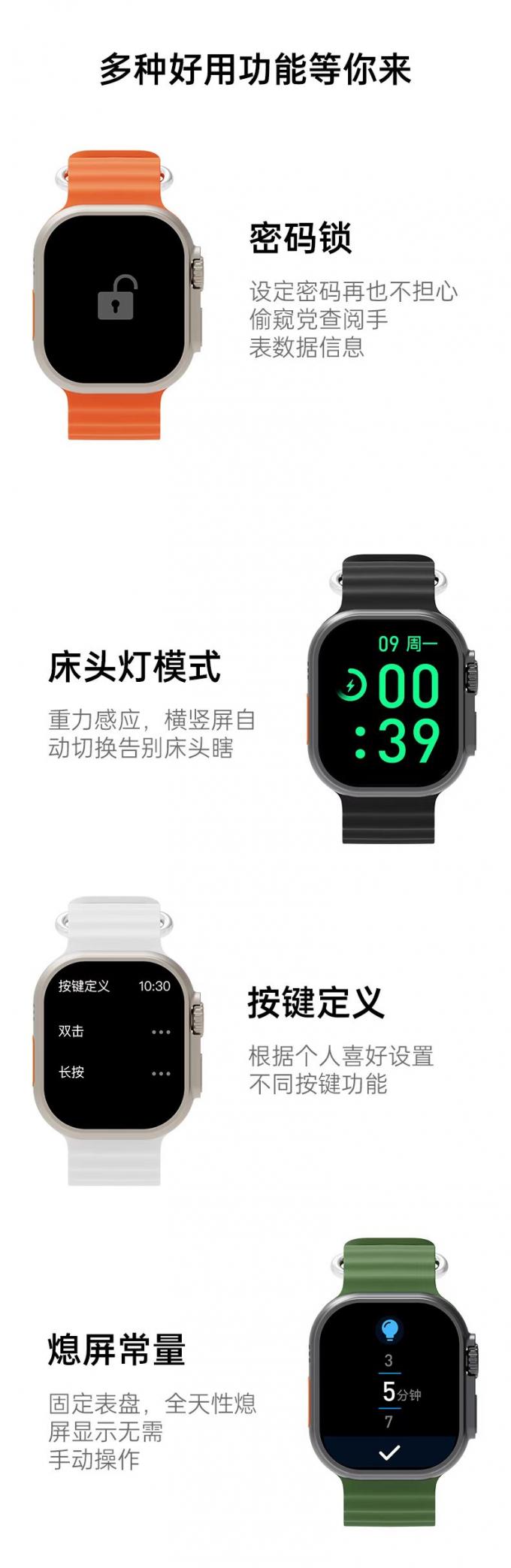 TS8 ultra serie impermeable 8 del Smart Watch IP68 49m m pantalla de ...